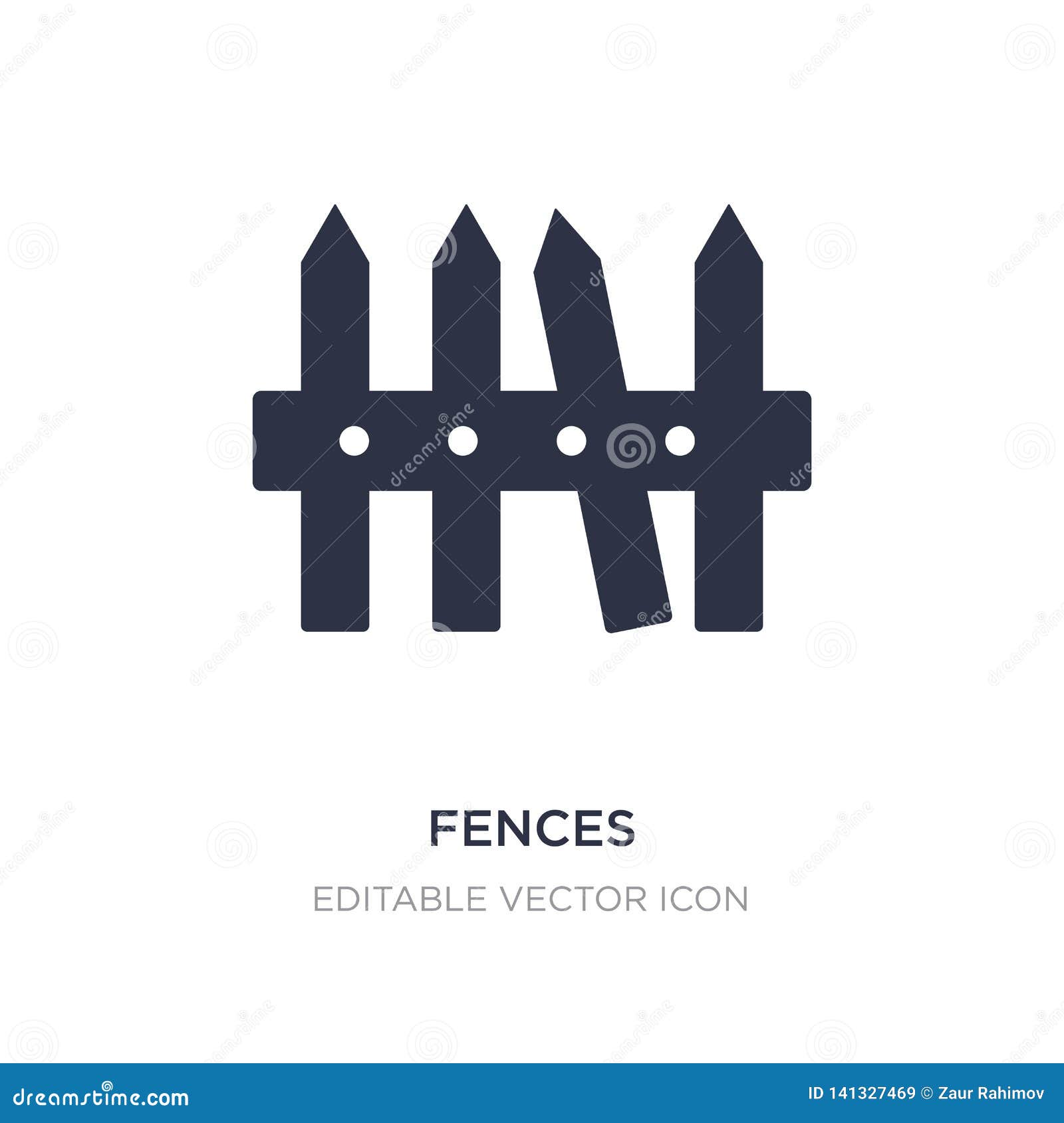 Fences Icon Vector From Children Toys Collection. Thin Line Fences ...