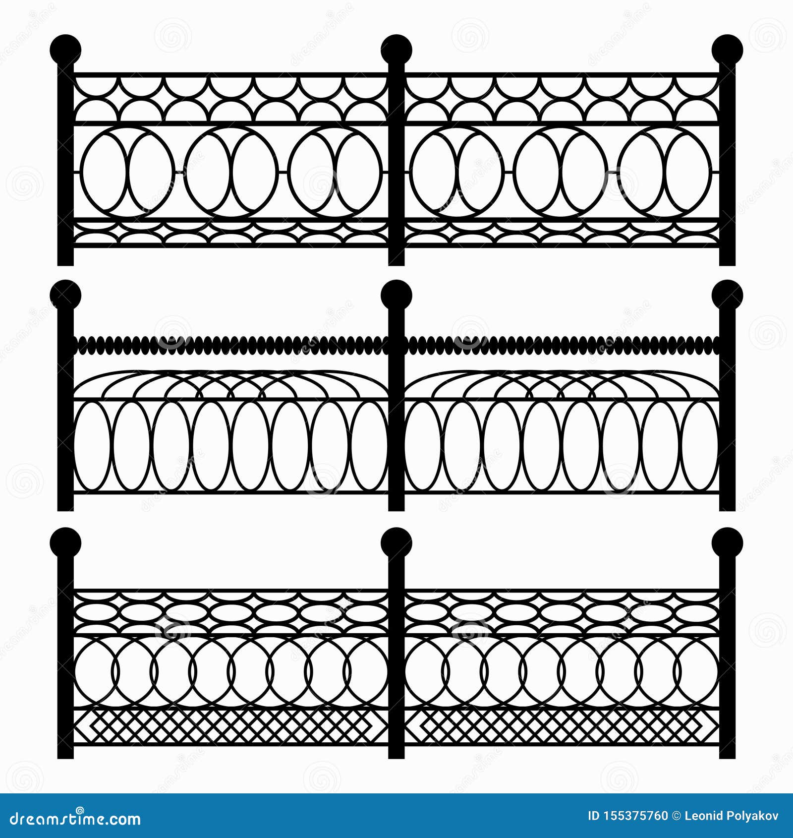 Fences Isolated Black Symbols Stock Illustration - Illustration of ...