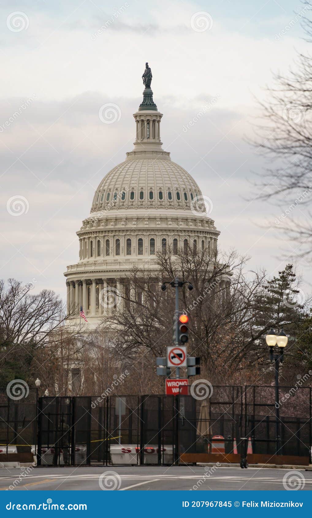Fences Protecting the US Capitol Building Washington DC USA Stock Image ...