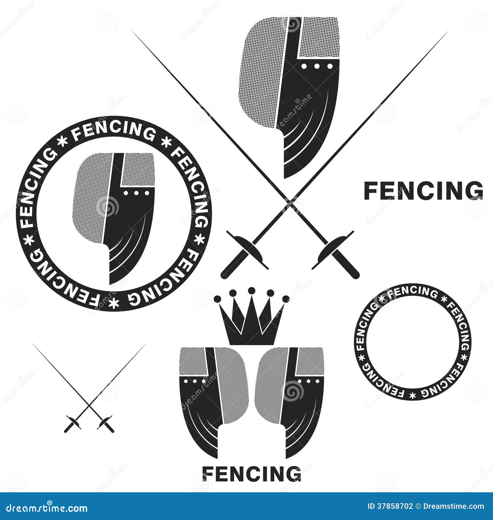 Fencing stock vector. Illustration of abstract, vector - 37858702
