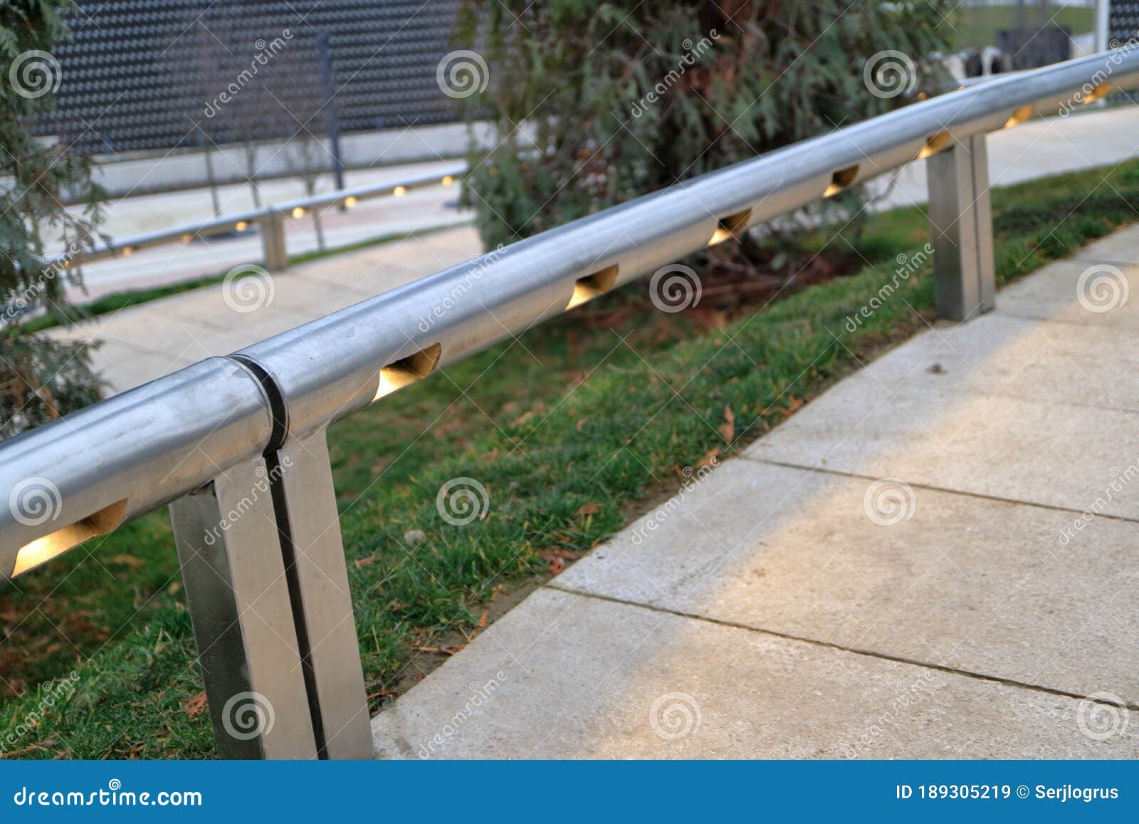 Fencing with Built-in Lighting Stock Image - Image of night, nature ...