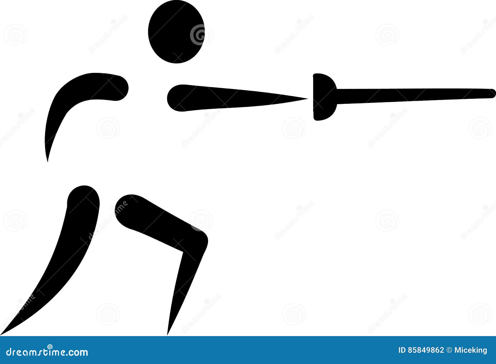 Fencing Icon stock vector. Illustration of logo, pictogram - 85849862