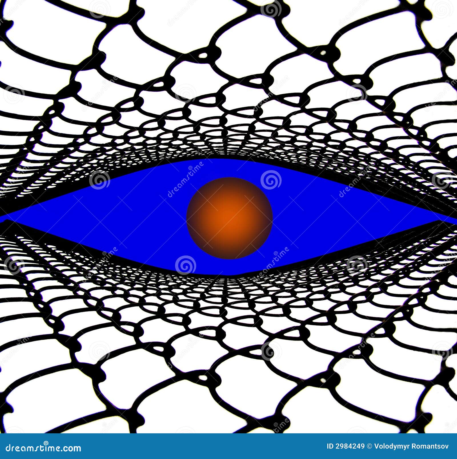 Fencing from an iron grid stock illustration. Illustration of mesh ...