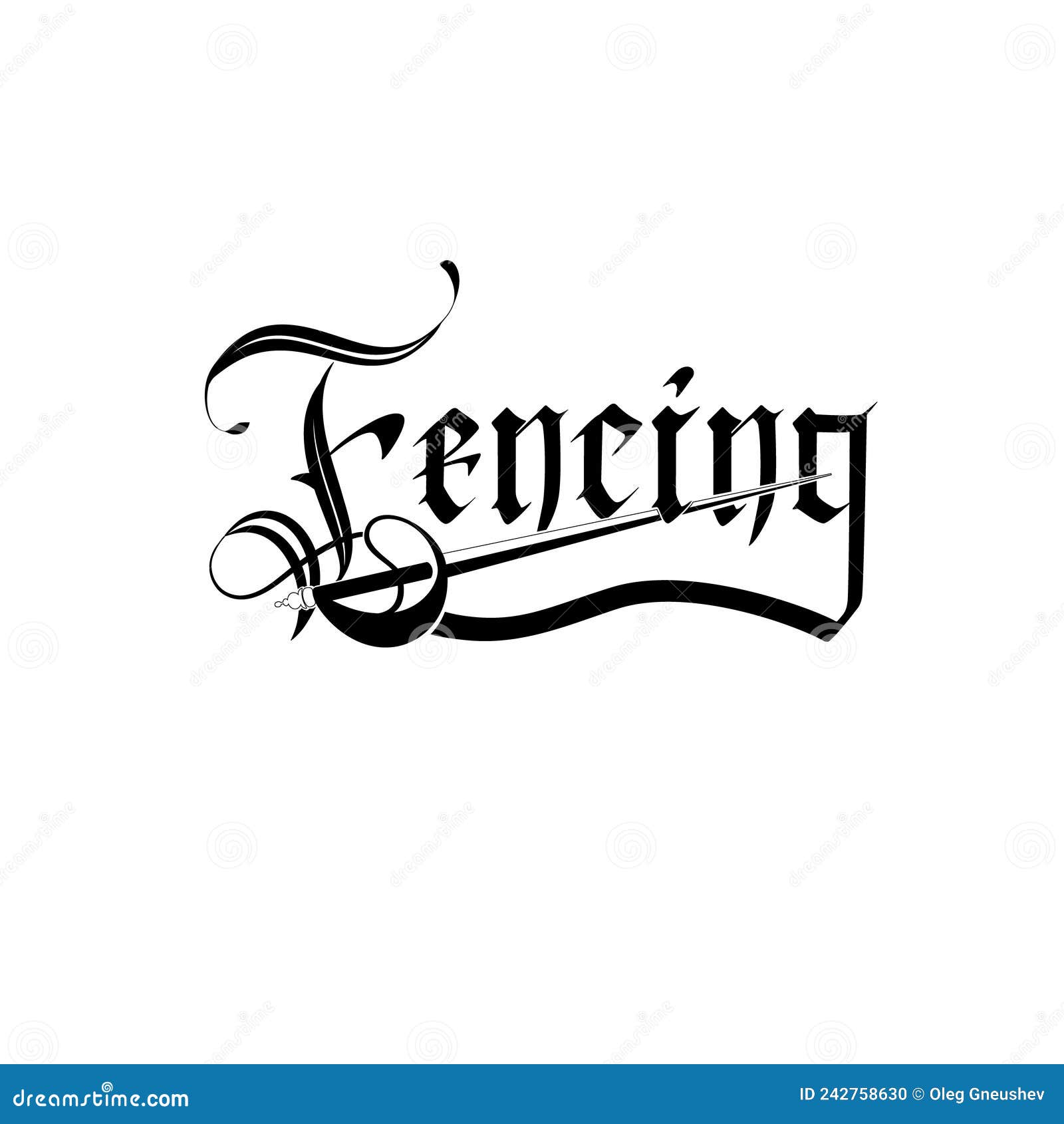 Fencing Logo Design. Minimalist Line Art Style Vector Illustration ...