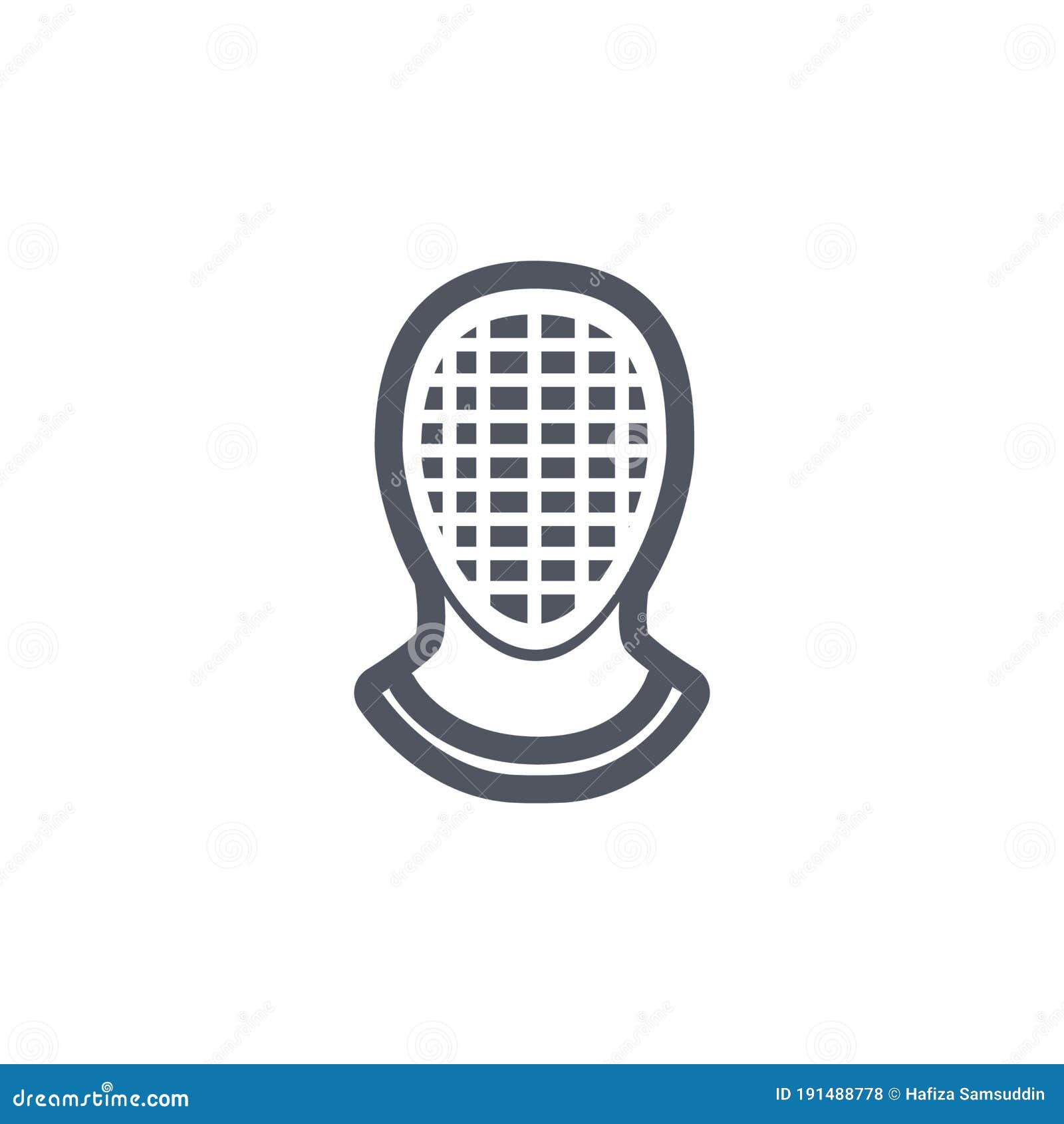 Fencing Mask. Vector Illustration Decorative Design Stock Vector ...