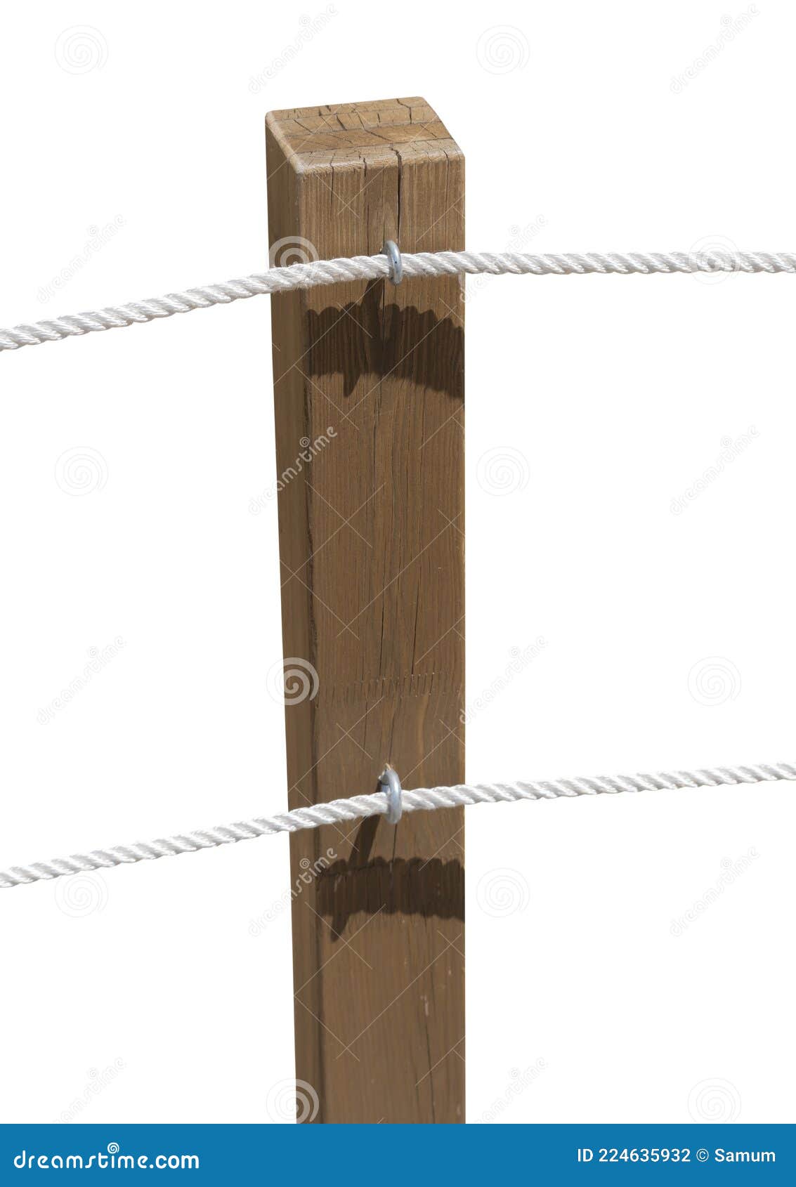 Fencing posts rope stock photo. Image of outdoors, border - 224635932