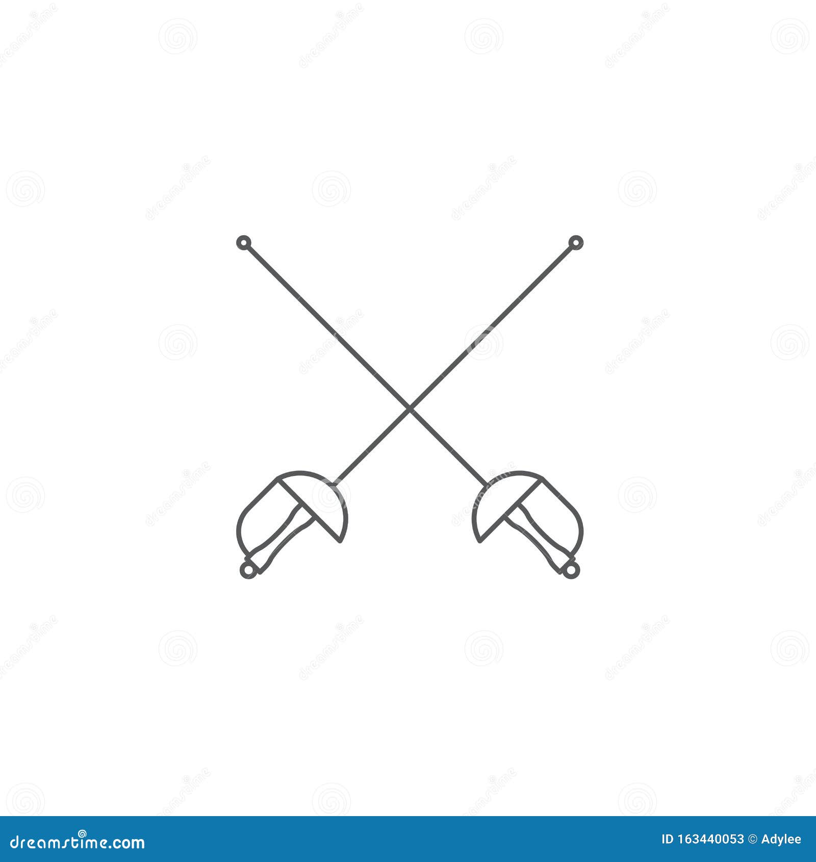Epee Swords Design Vector Illustration | CartoonDealer.com #75706880