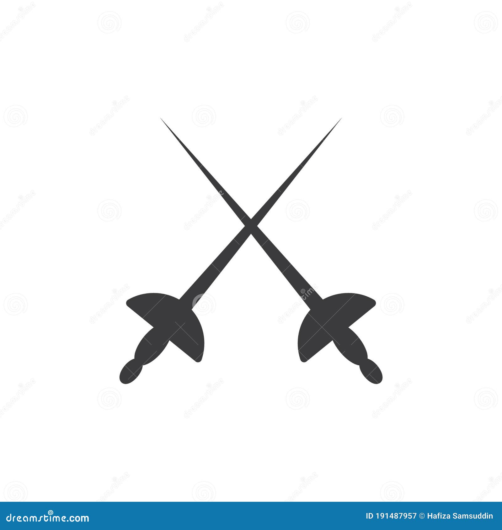Fencing Swords. Vector Illustration Decorative Design Stock Vector ...