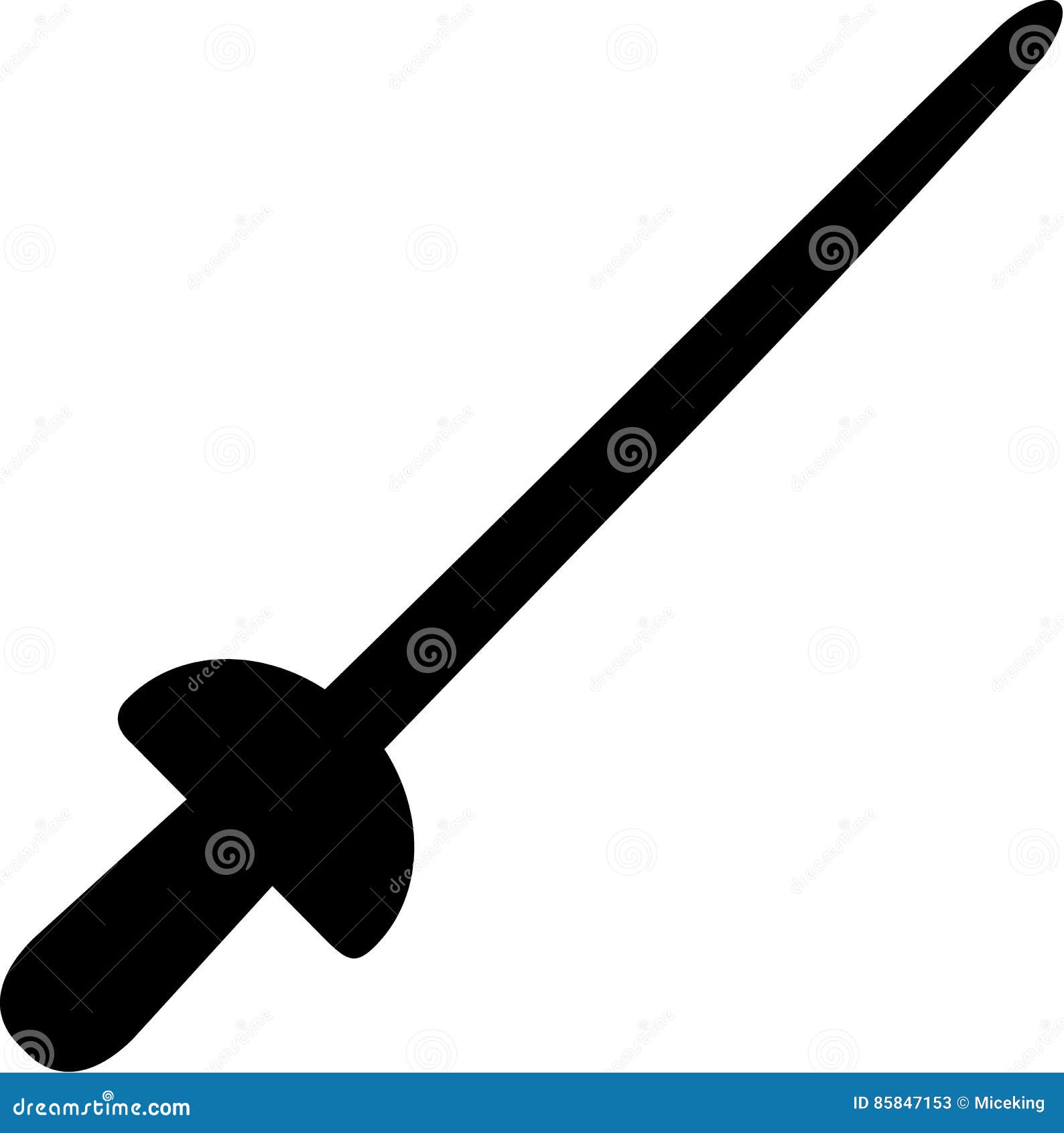 Fencing weapon epee stock vector. Illustration of fencing - 85847153