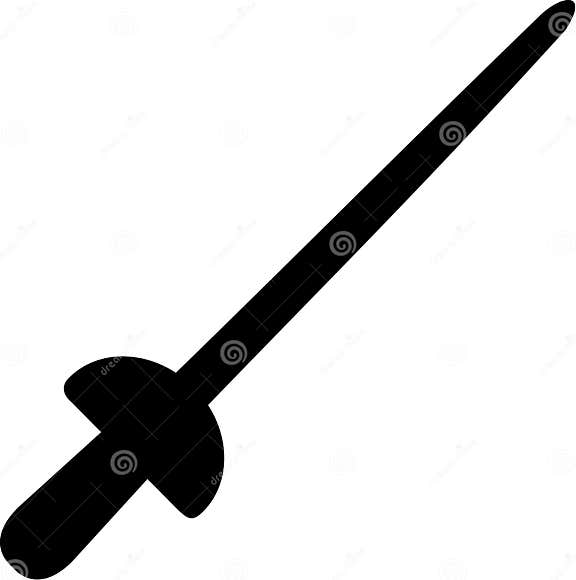 Fencing weapon epee stock vector. Illustration of fencing - 85847153