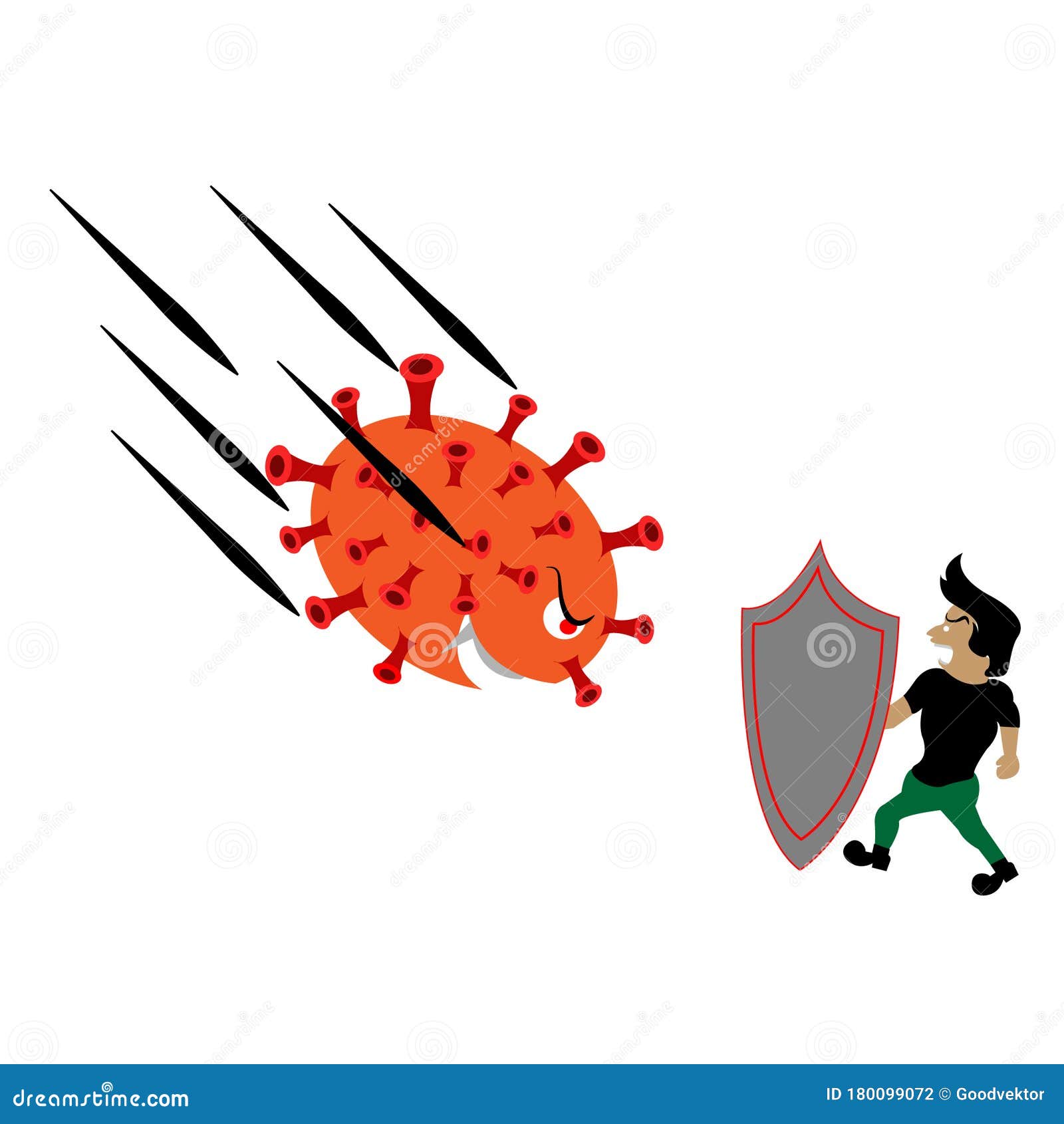 Fend Shield Immune from Danger Virus Corona Invaded Stock Vector ...