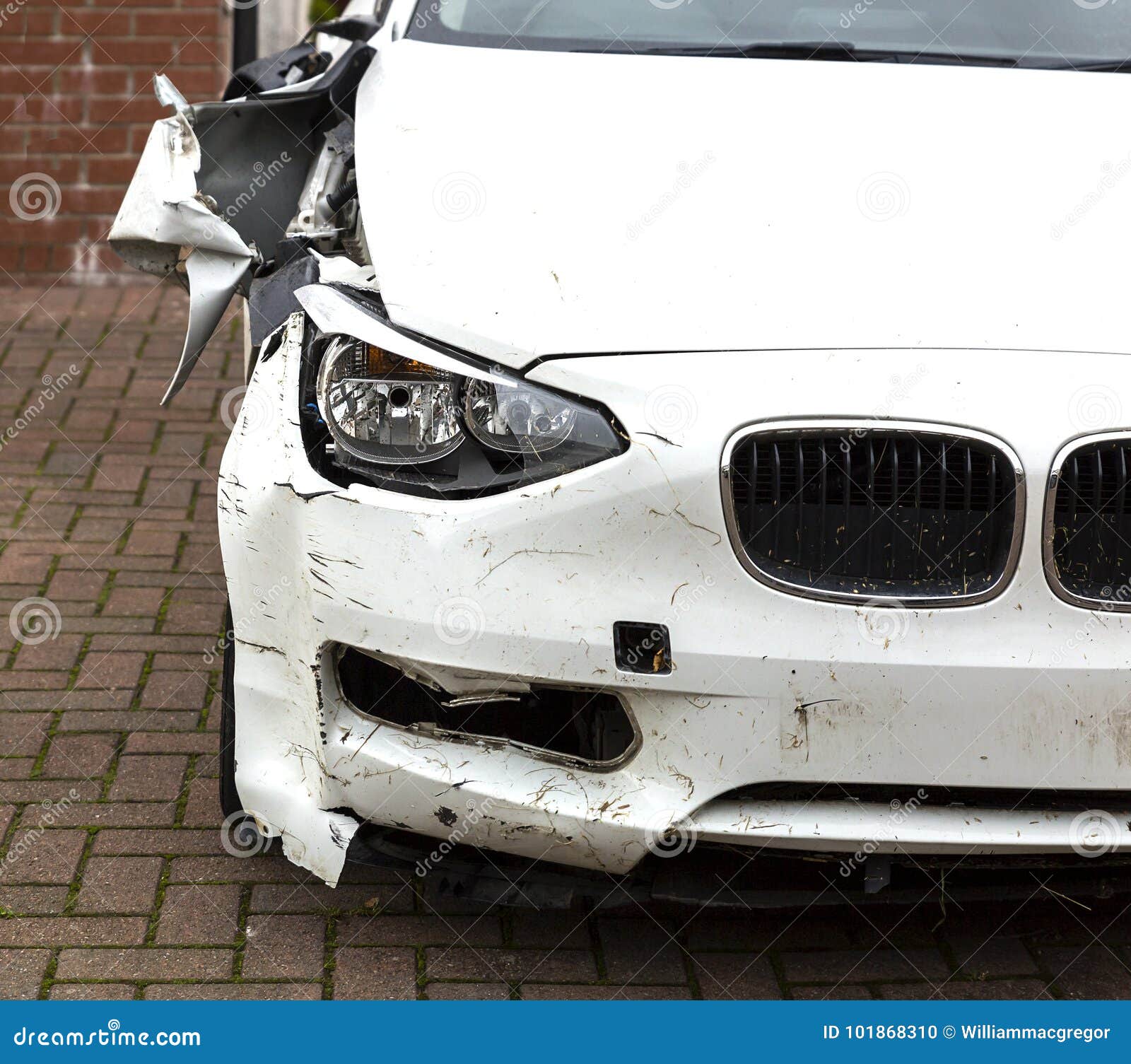 Fender Damage in Crashed Car Stock Photo - Image of traffic, premium ...