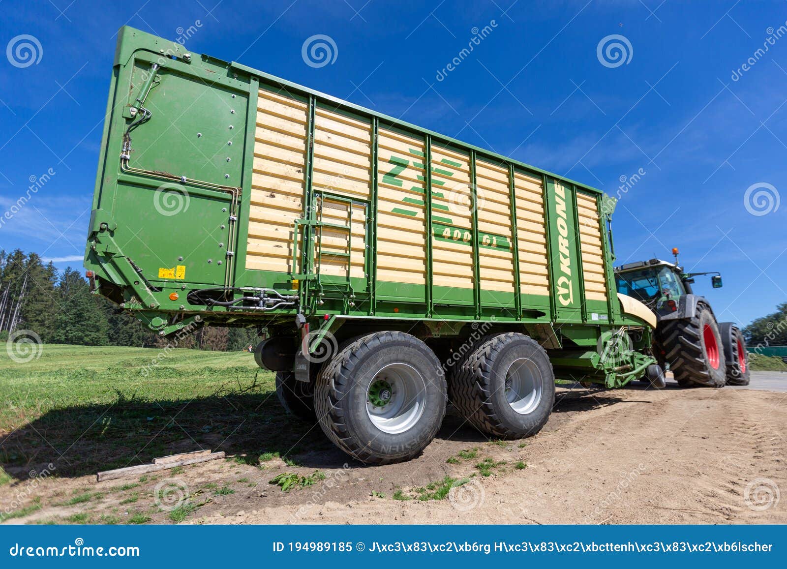 Fendt Tractor with a Loader Wagon, Working on a Biogas Plant Editorial ...