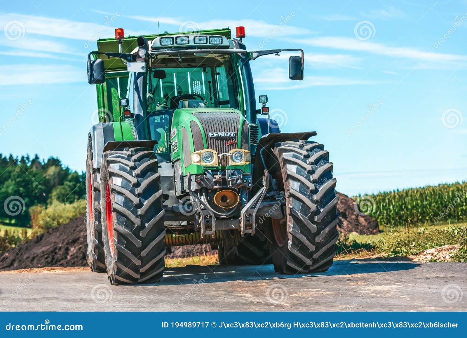 Fendt Tractor with a Loader Wagon, Working on a Biogas Plant Editorial ...