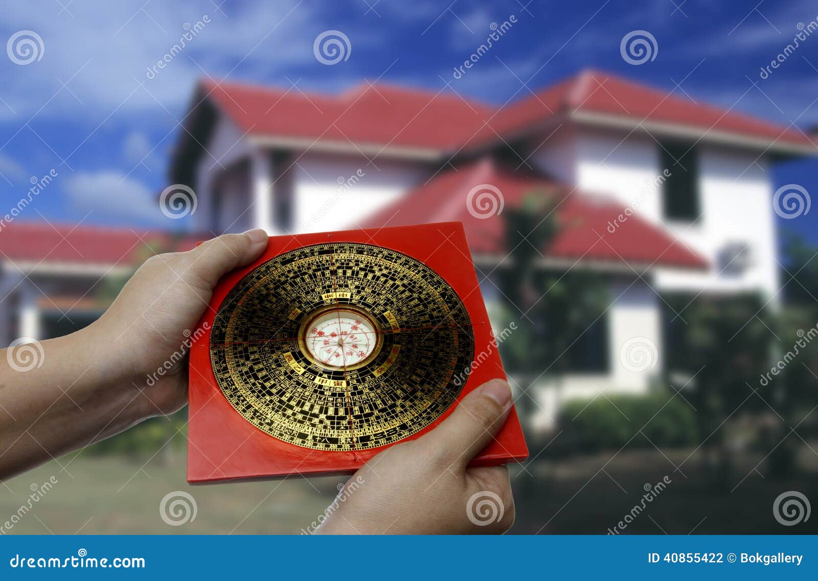 Feng Shui Compass On A Nautical Chart Stock Photo | CartoonDealer.com ...