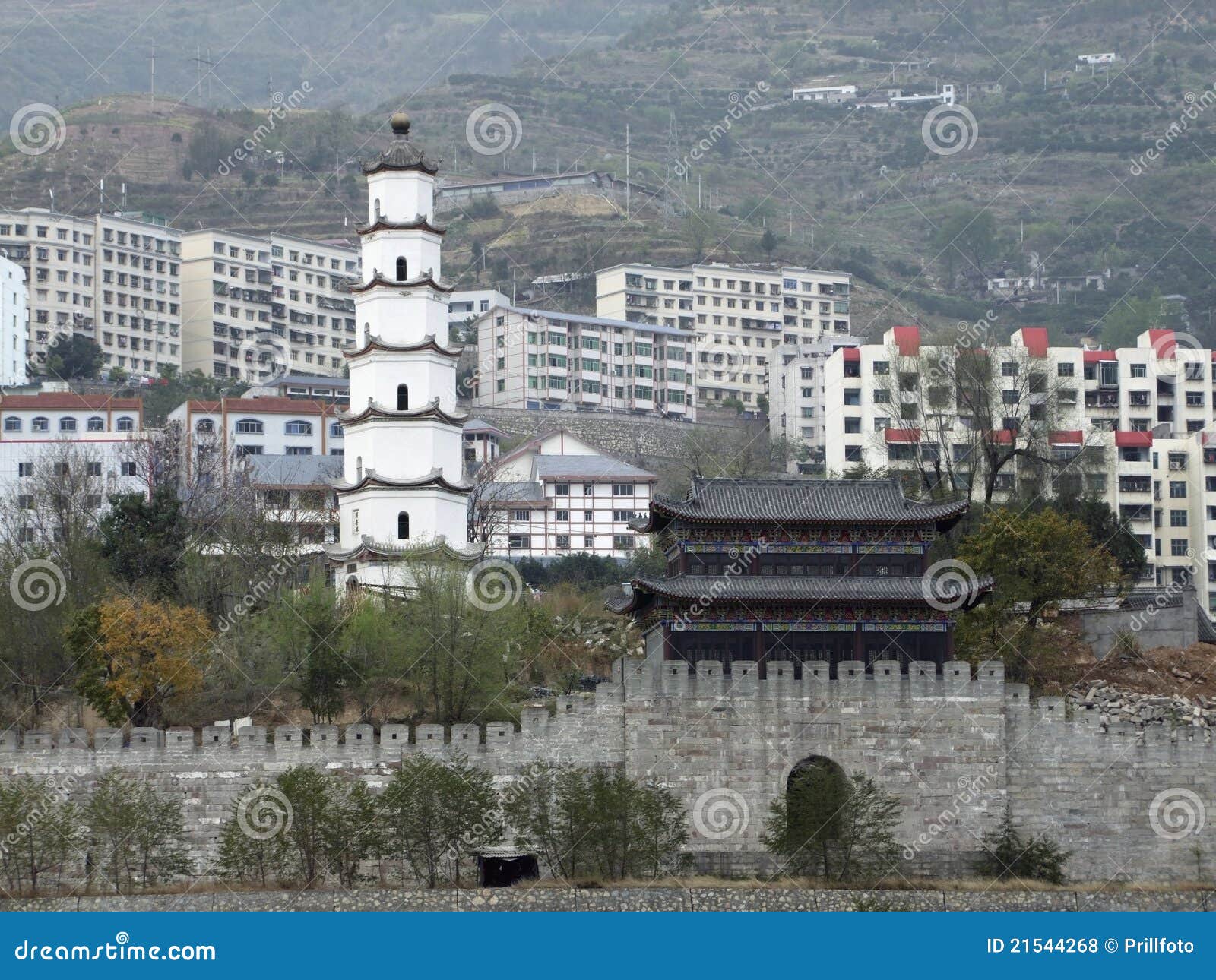 Fengdu County in China stock photo. Image of culture - 21544268