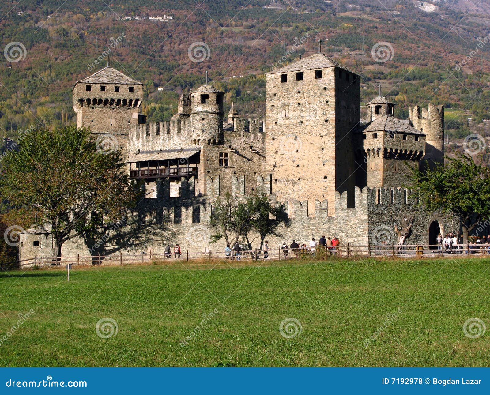 Fenis Castle, Aosta, Italy stock photo. Image of italian - 7192978
