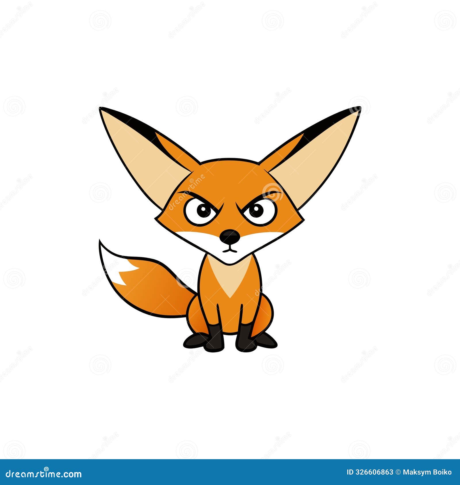 Fennec Fox Angry Icon Vector Stock Vector - Illustration of forest ...
