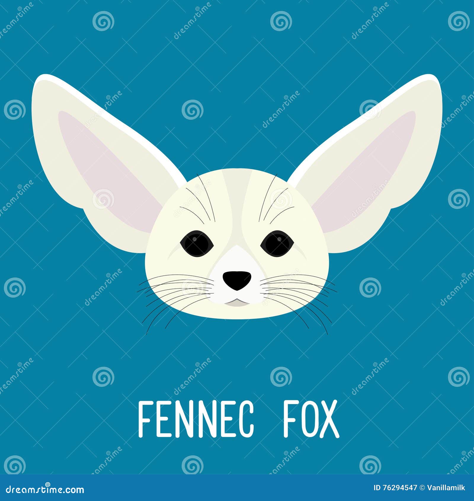Fennec Fox Cartoon Portrait Stock Vector - Illustration of funny, comic ...