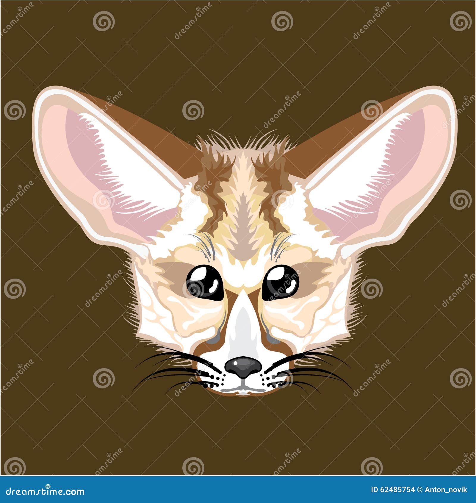 Fennec fox eps stock vector. Illustration of mammal, clip - 62485754