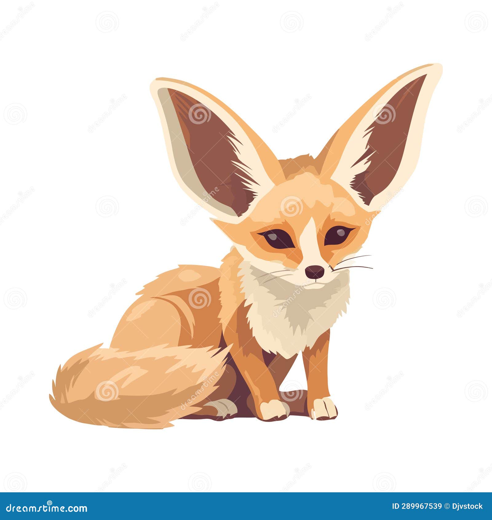 Fennec fox icon isolated stock vector. Illustration of desert - 289967539
