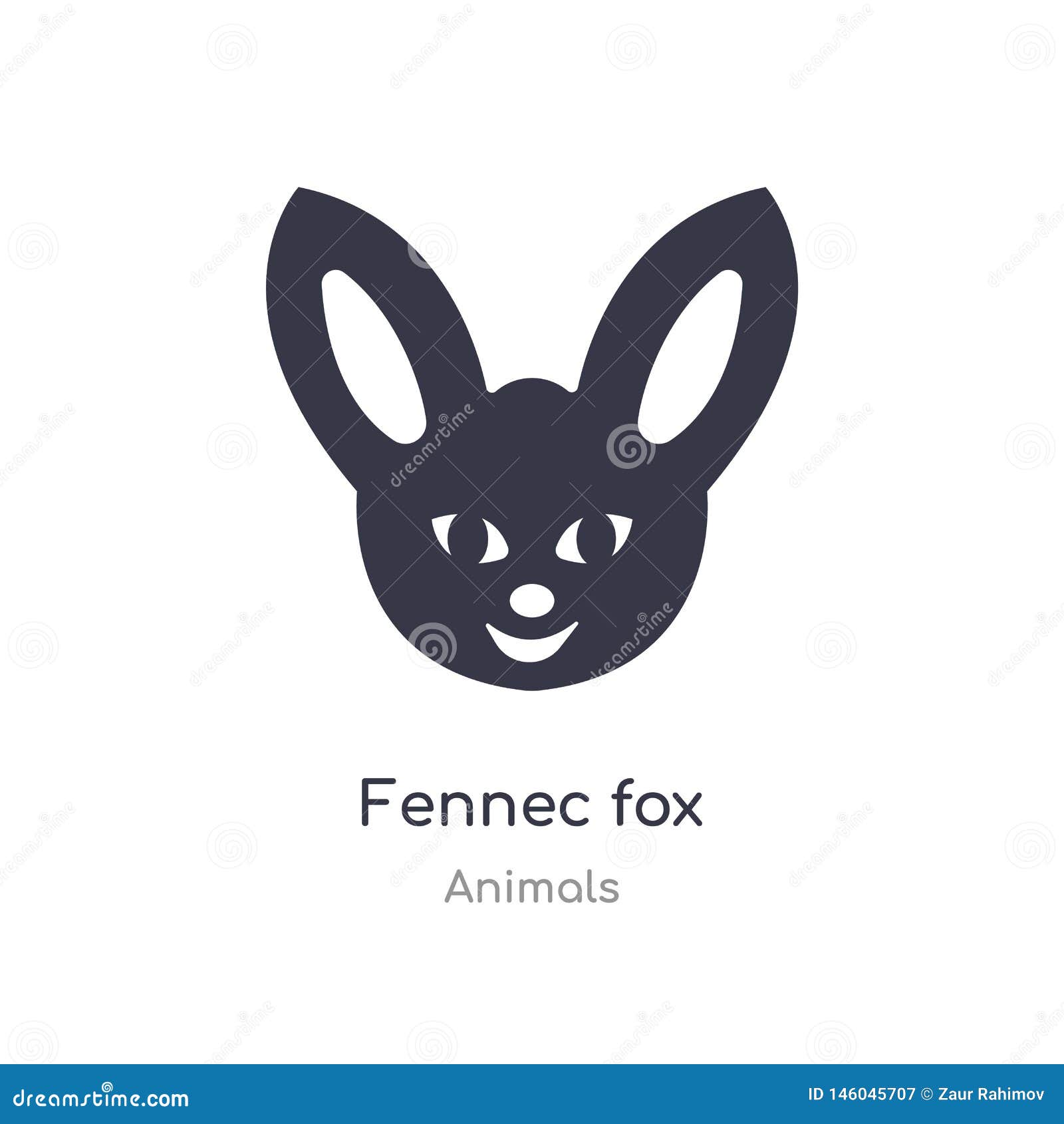 Fennec Fox Icon. Isolated Fennec Fox Icon Vector Illustration from ...