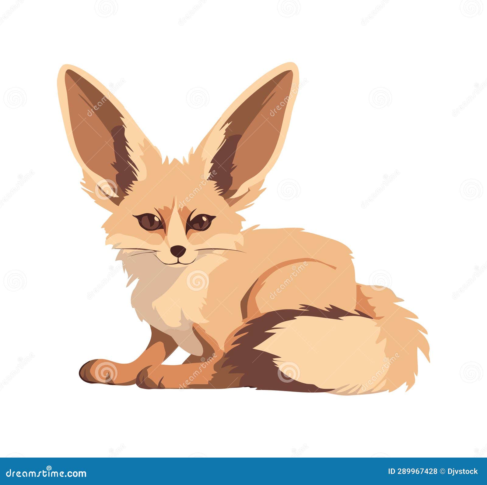Fennec fox icon isolated stock illustration. Illustration of icon ...
