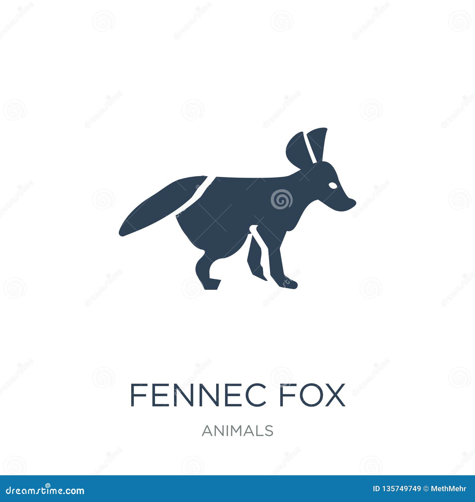 Fennec Fox Icon Vector Isolated On White Background, Logo Concept Of ...