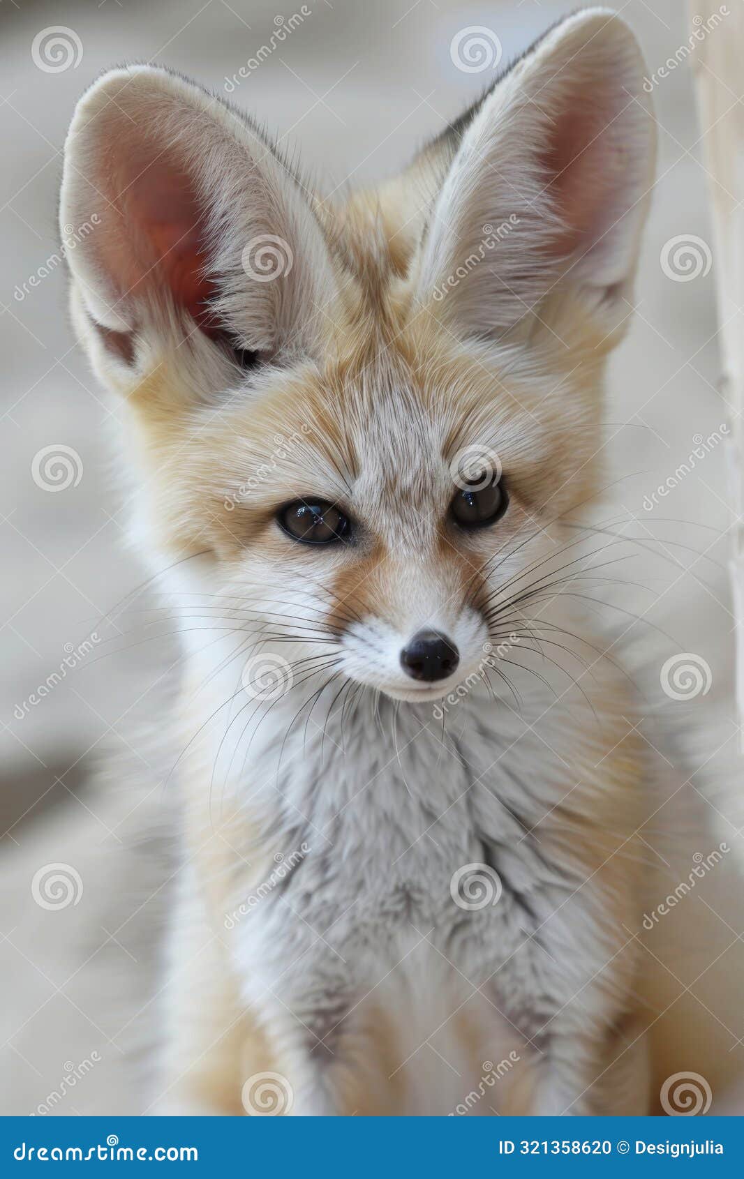 Fennec Fox Resting Contentedly, Enjoying the Warm Sunlight and ...