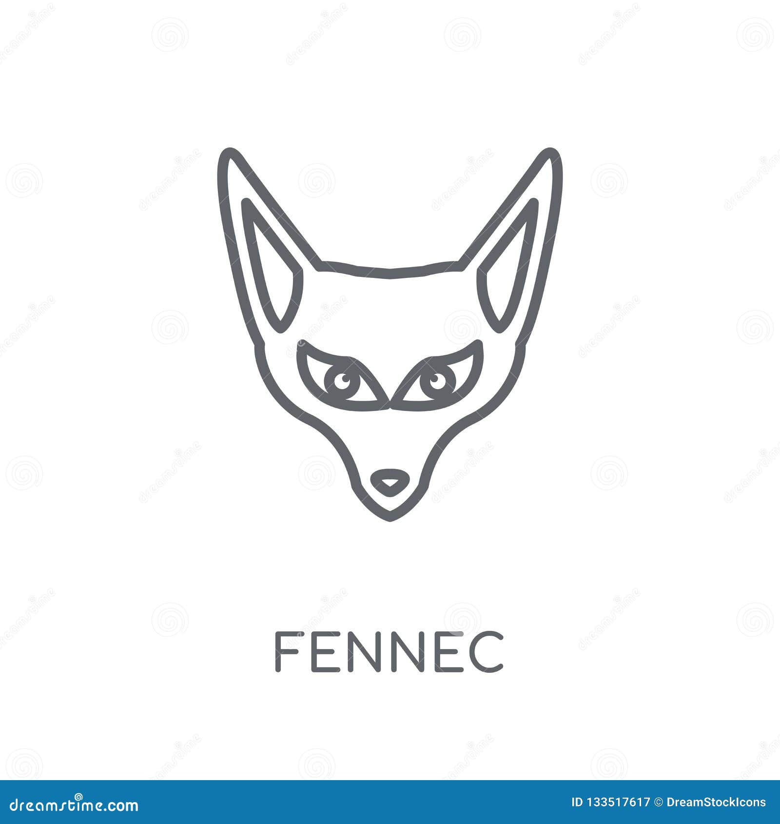 Fennec Linear Icon. Modern Outline Fennec Logo Concept On White Cartoon ...
