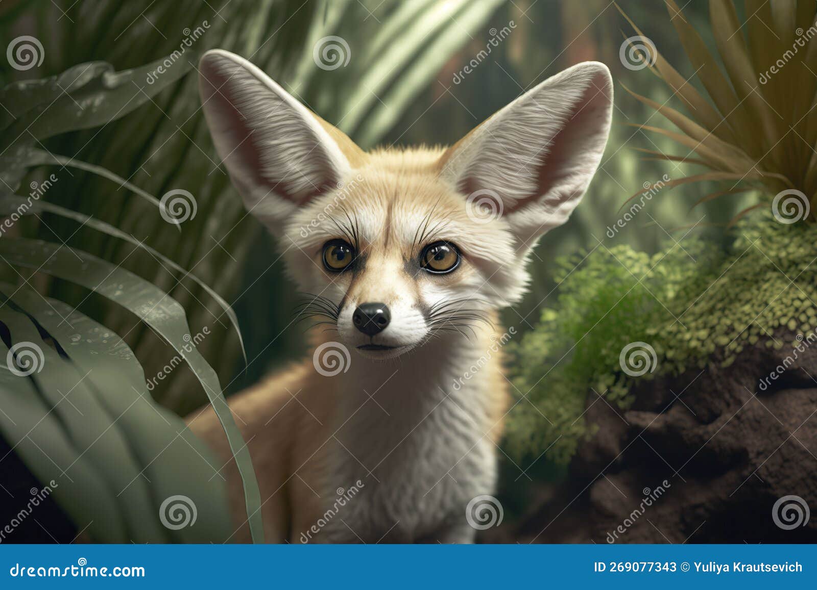 Fennec Portrait. Generative AI Stock Image - Image of creature ...