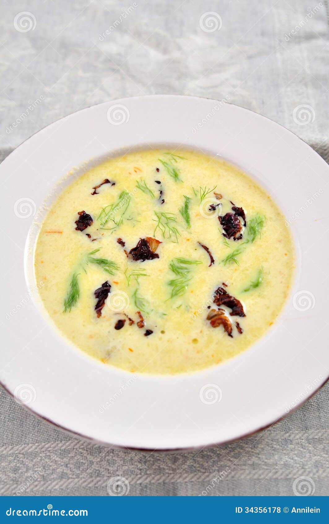 Fennel saffron Soup stock photo. Image of closeup, organic - 34356178