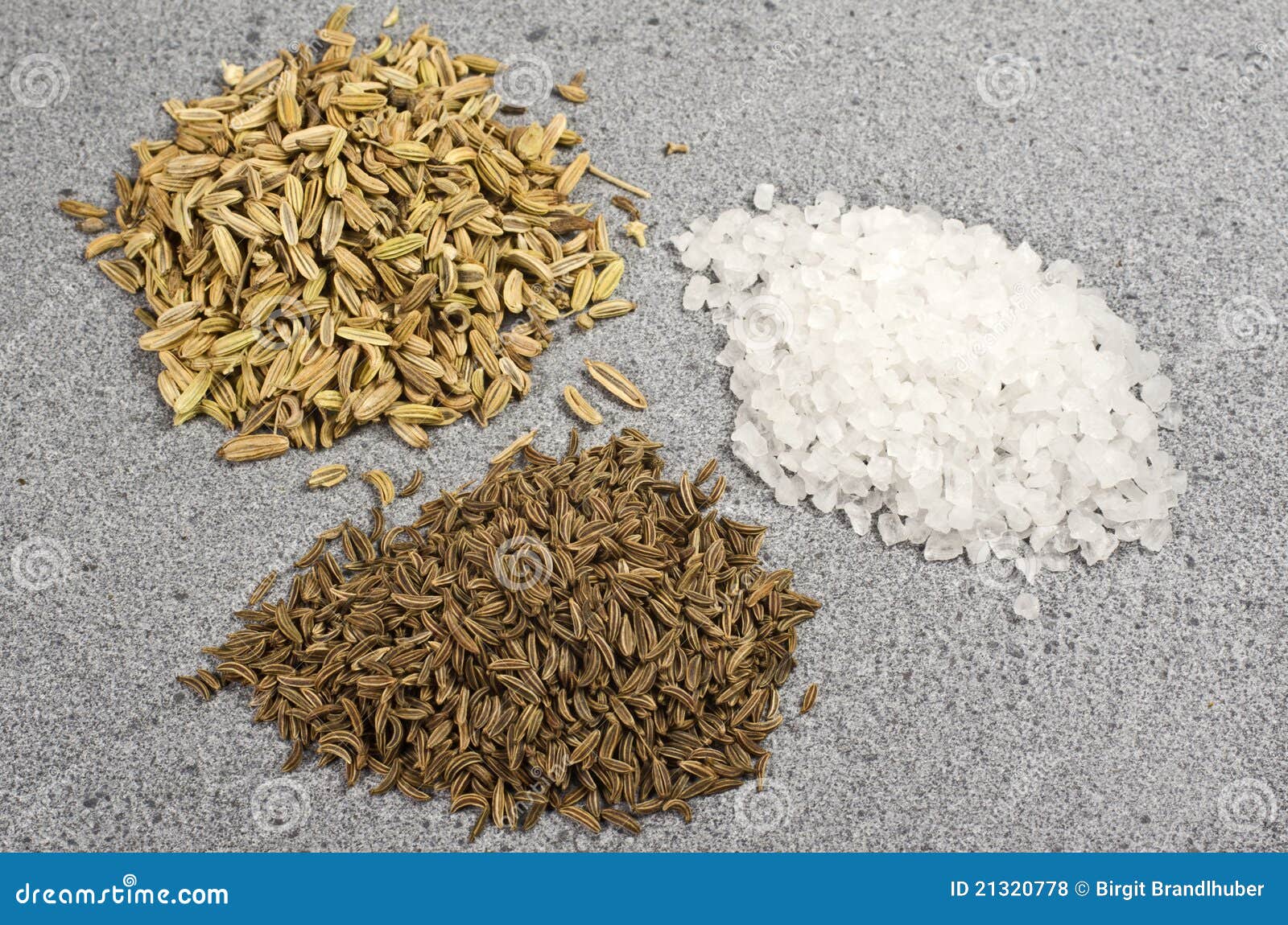 Fennel, salt and caraway stock photo. Image of flavour - 21320778