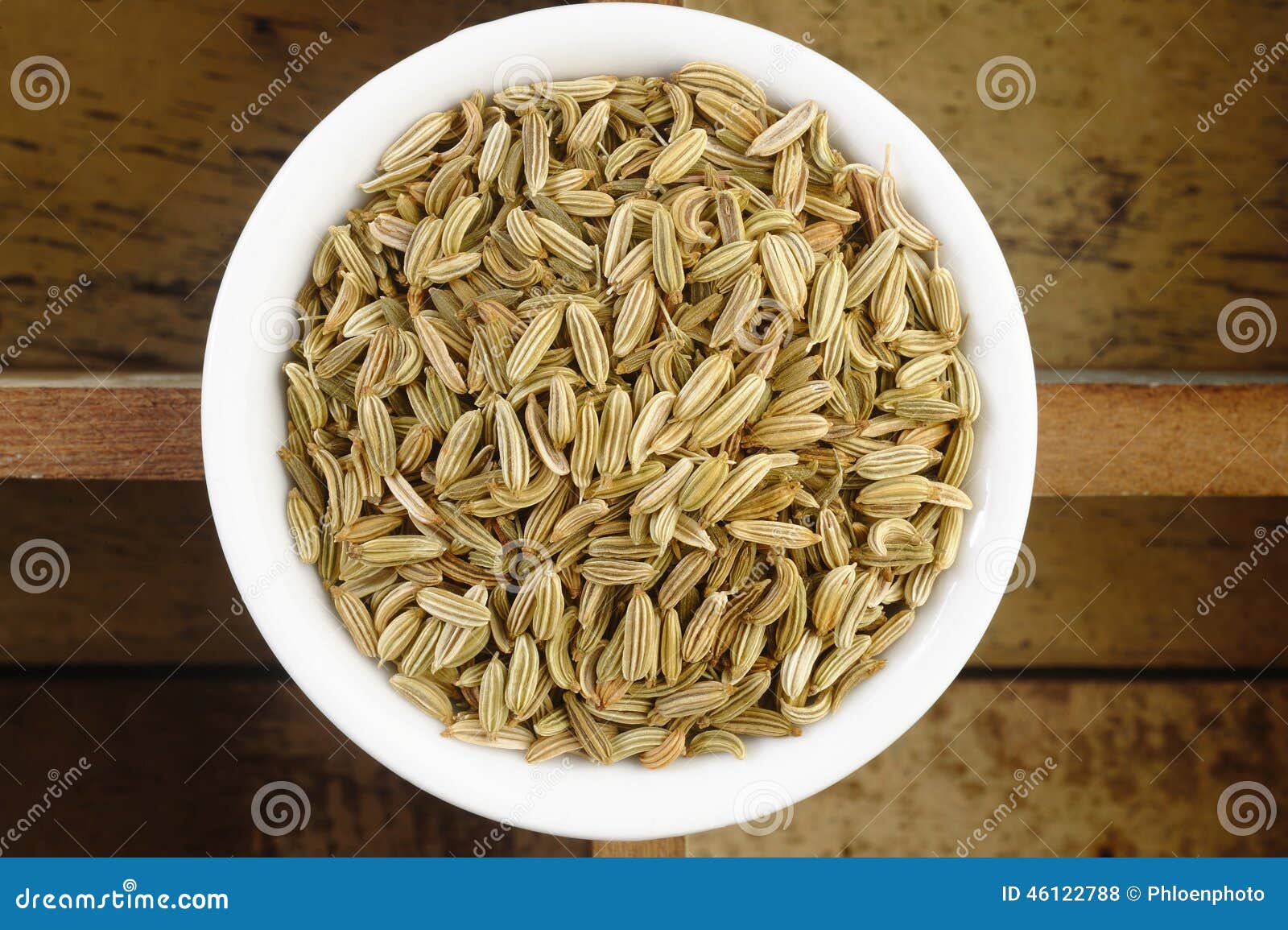 Fennel seeds in the bowl stock photo. Image of seeds - 46122788