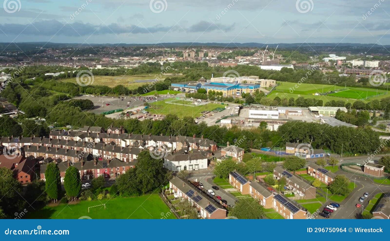 Fenton Manor Sports Complex Drone Footage Stock Footage - Video of park ...