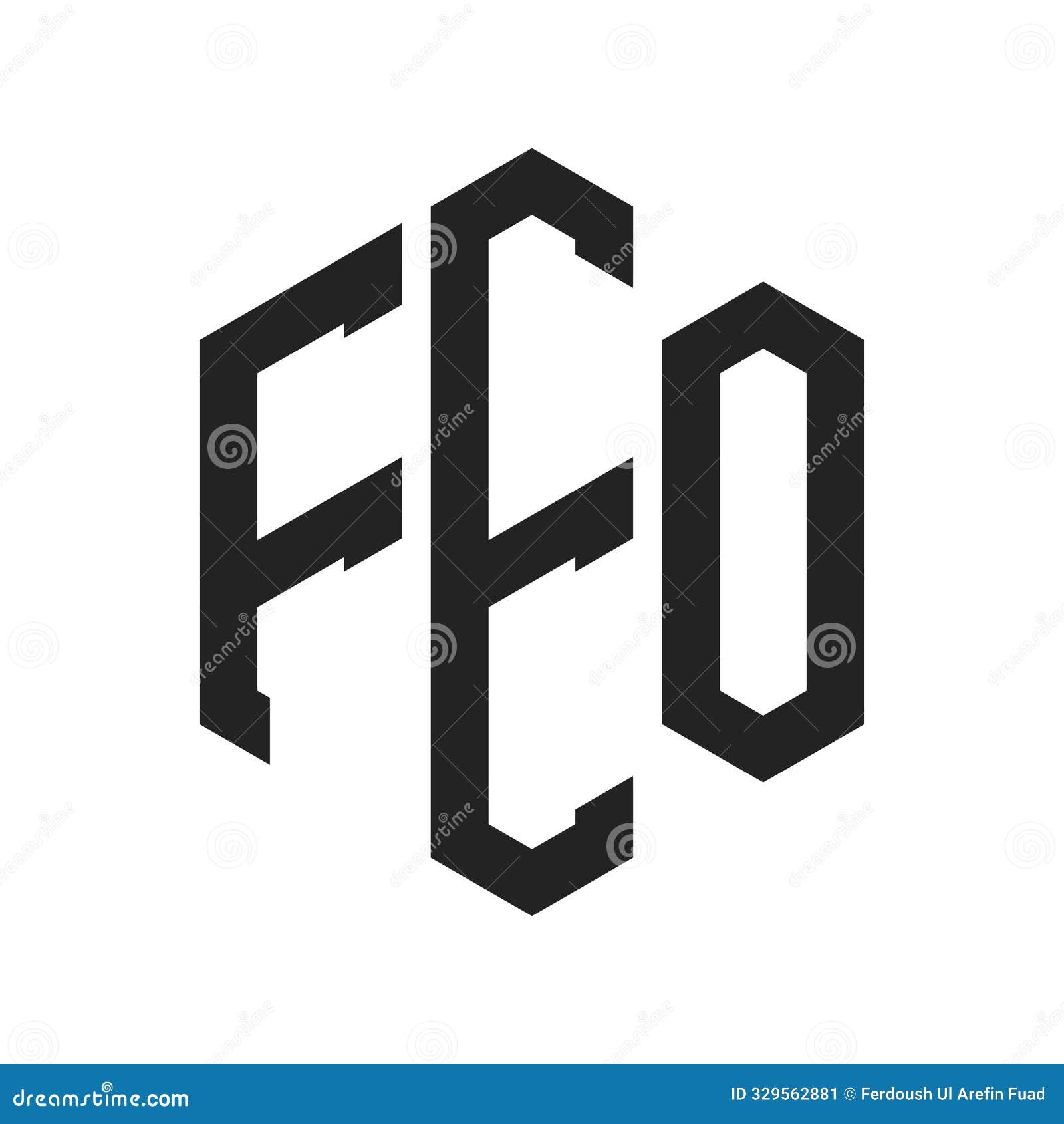 FEO Logo Design. Initial Letter FEO Monogram Logo Using Hexagon Shape ...