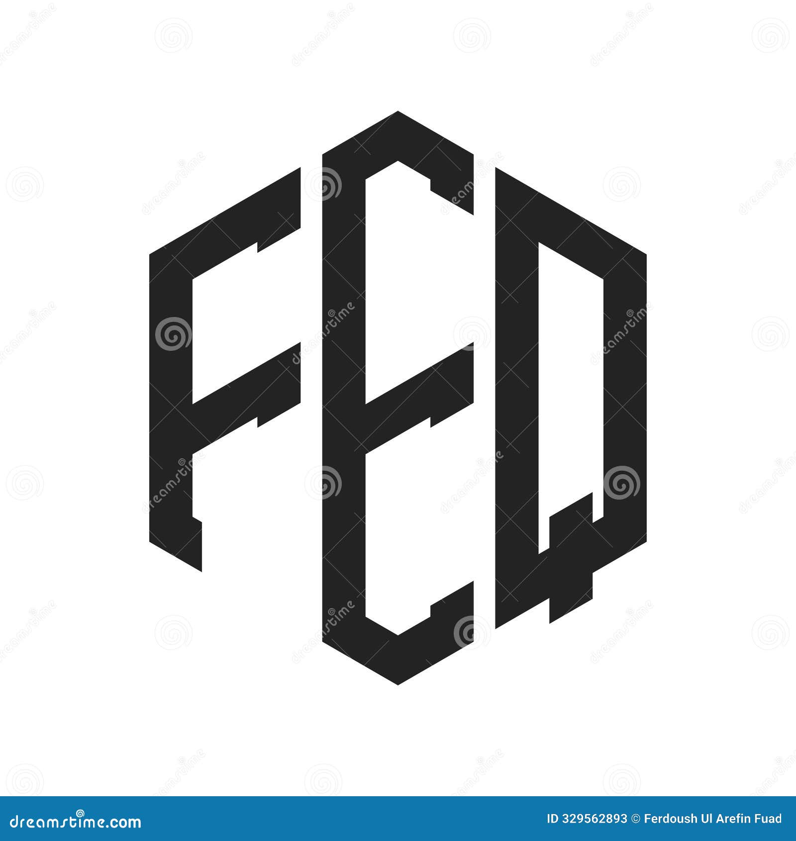 FEQ Logo Design. Initial Letter FEQ Monogram Logo Using Hexagon Shape ...