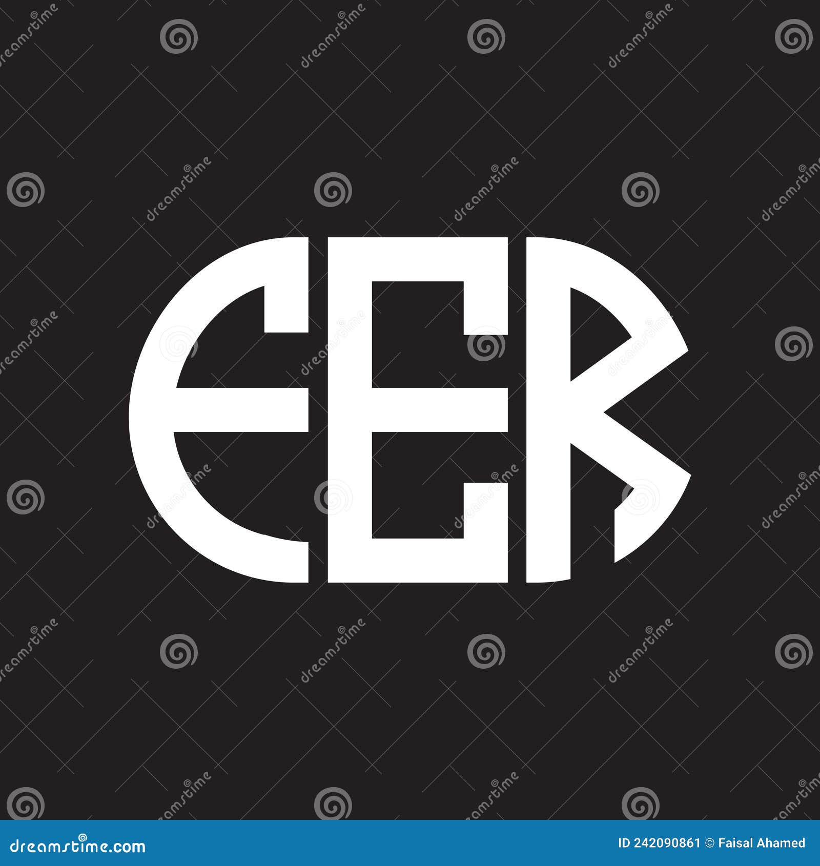 FER Letter Logo Design on Black Background. FER Creative Initials ...