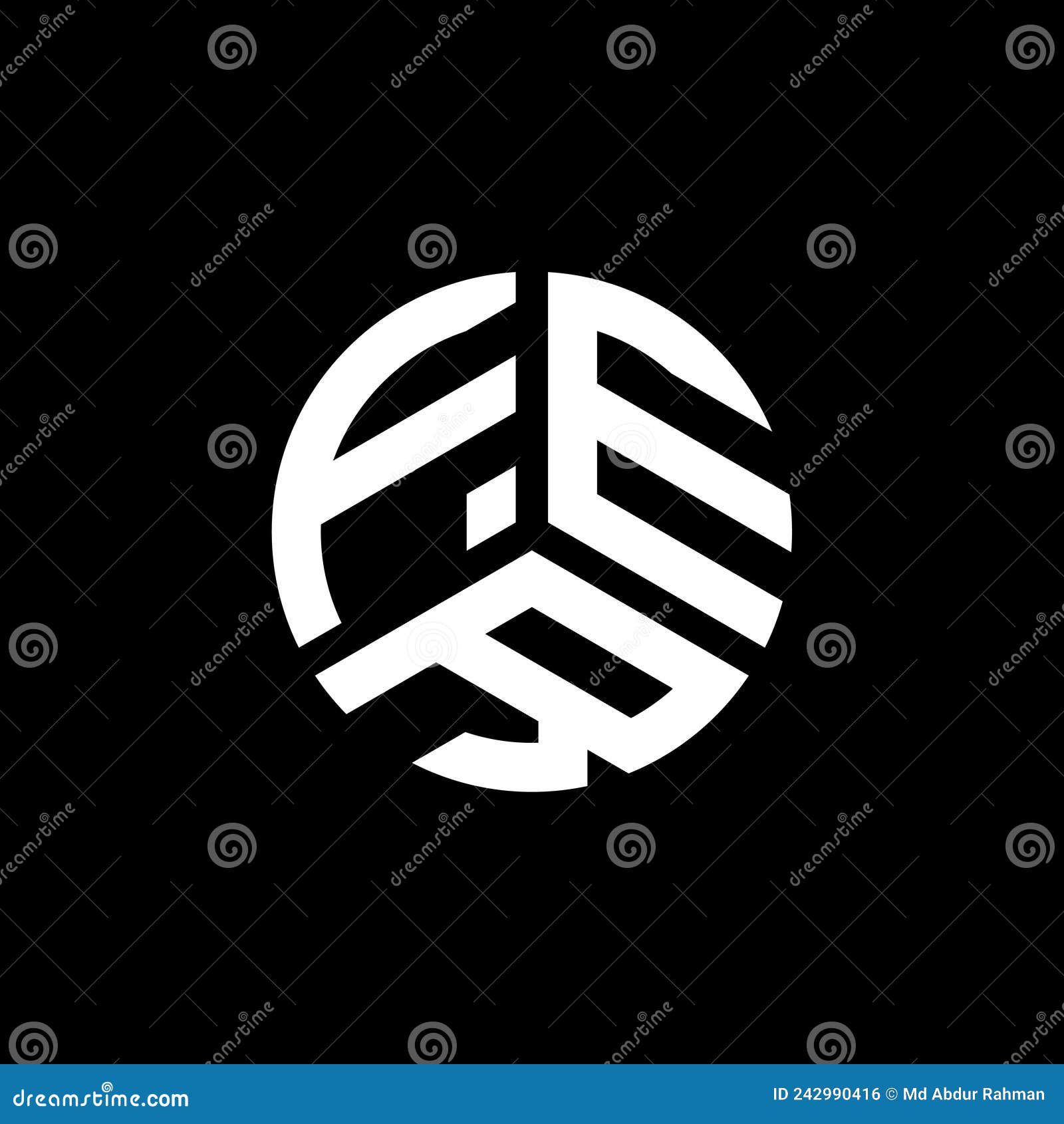 FER Letter Logo Design On White Background. FER Creative Initials ...