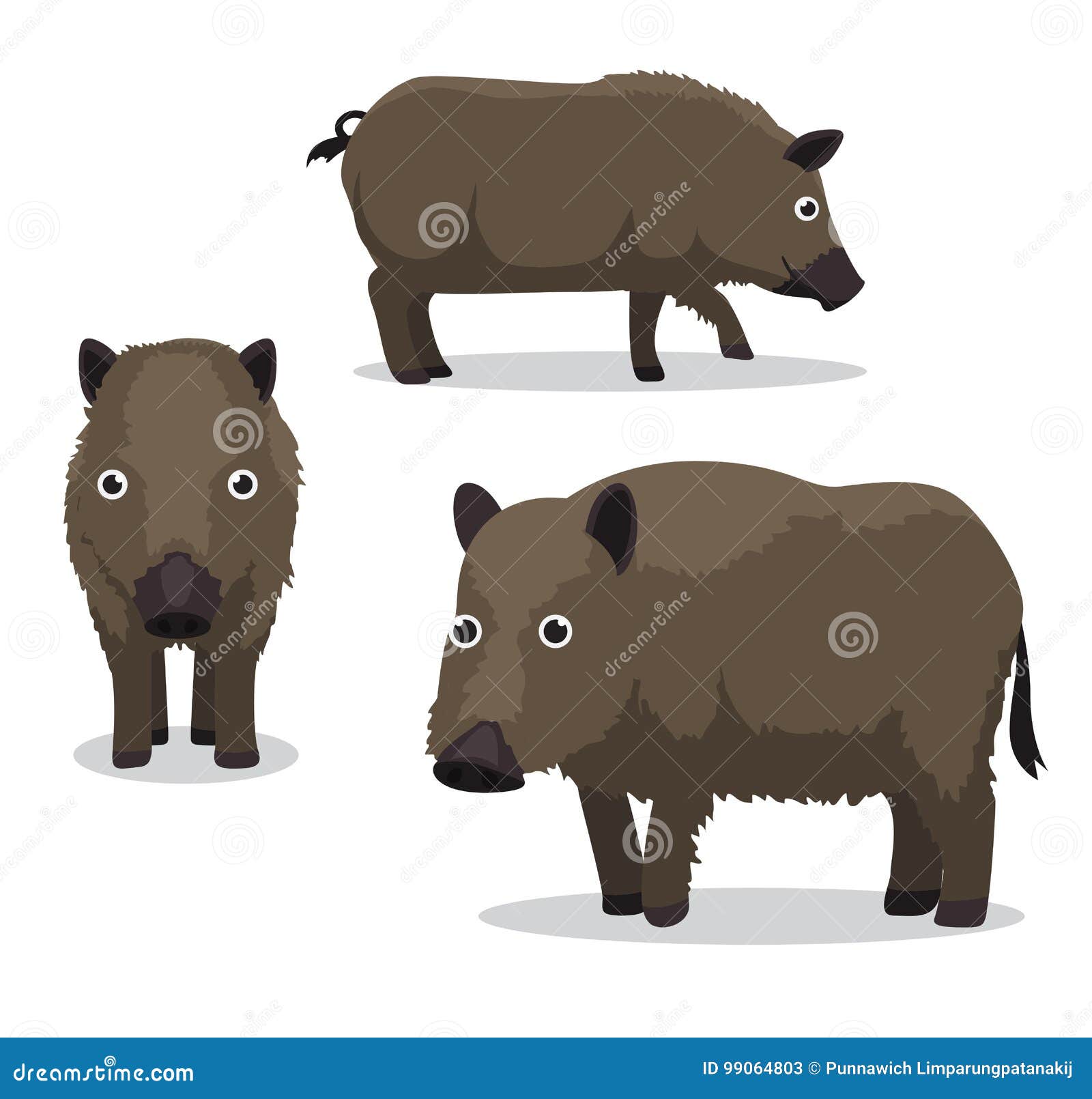 Feral Hog Cartoon Vector Illustration Vektor Illustrationer ...