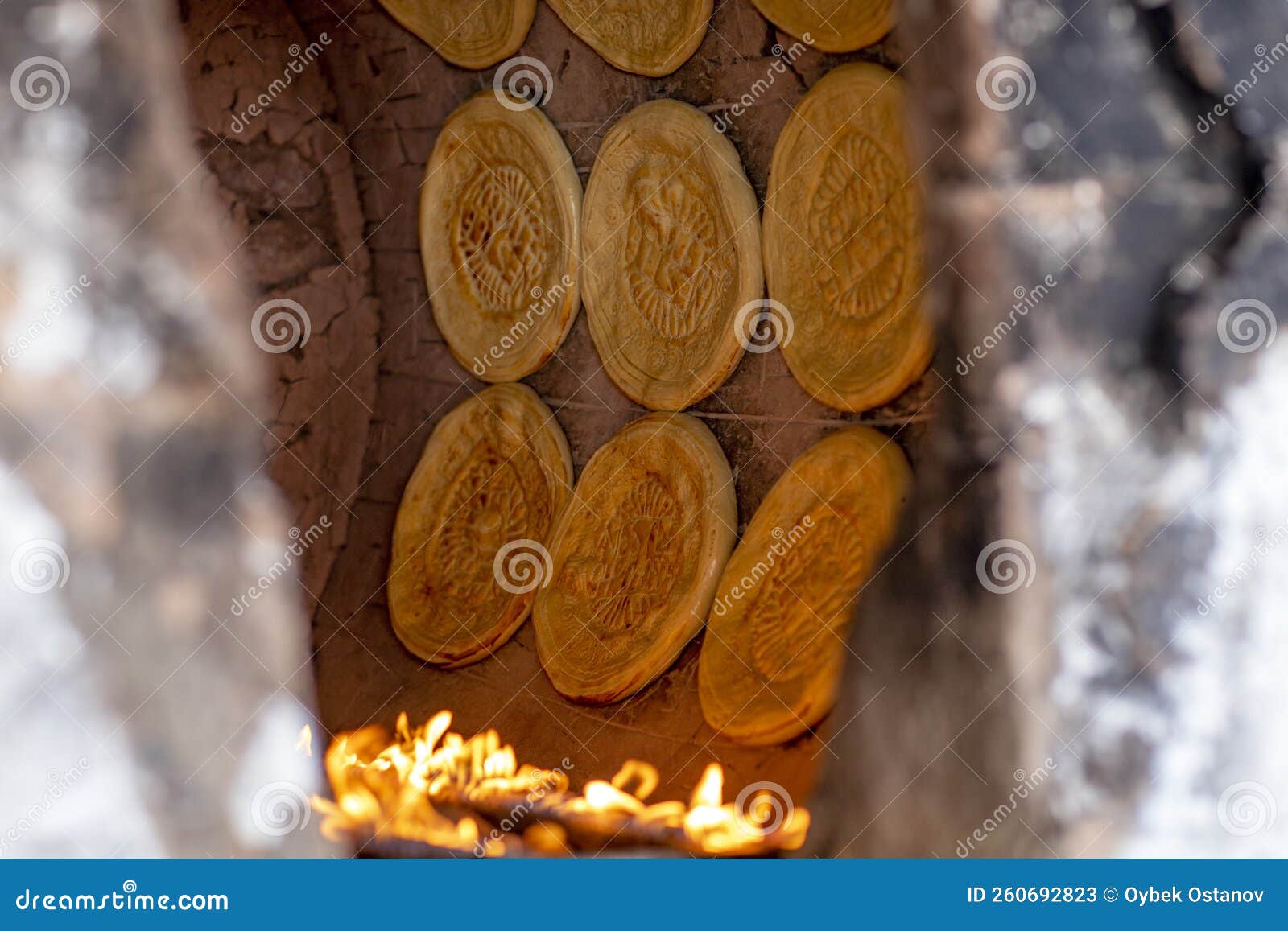 The Fergana Bread is Baked in the Clay Oven Stock Image - Image of ...