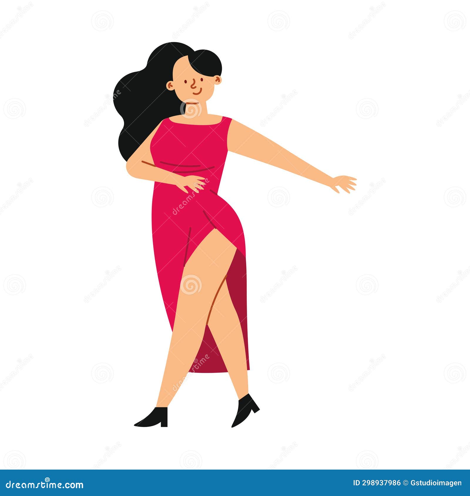 Feria de cali lady dancer stock illustration. Illustration of isolated ...