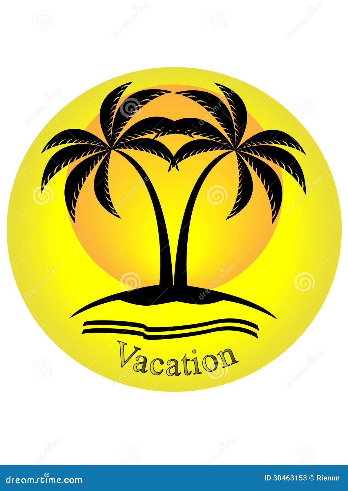 Ferienlogo vektor abbildung. Illustration von hitze, sommer - 30463153
