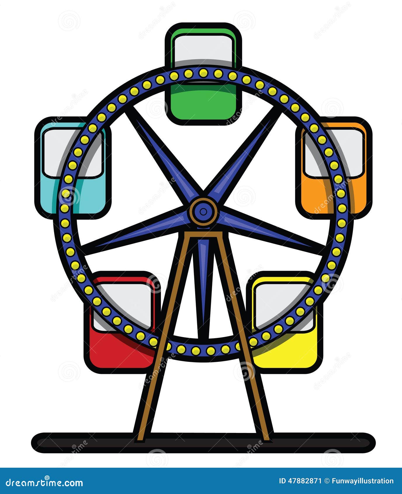 Feris wheel stock vector. Illustration of fourth, recreation - 47882871