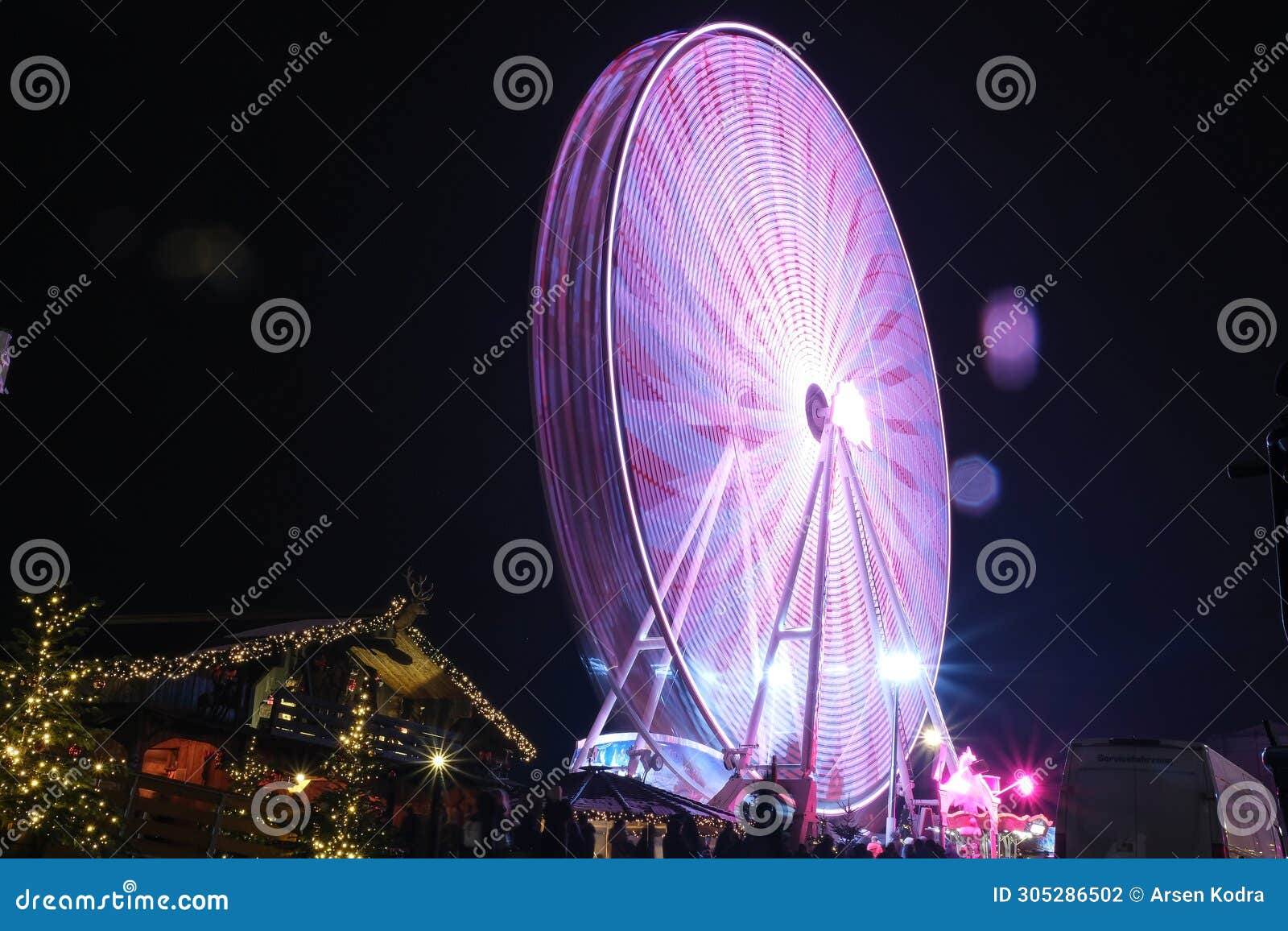 Feris Wheel at Weihnachtsmarkt in Schwerin, Germany Stock Photo - Image ...