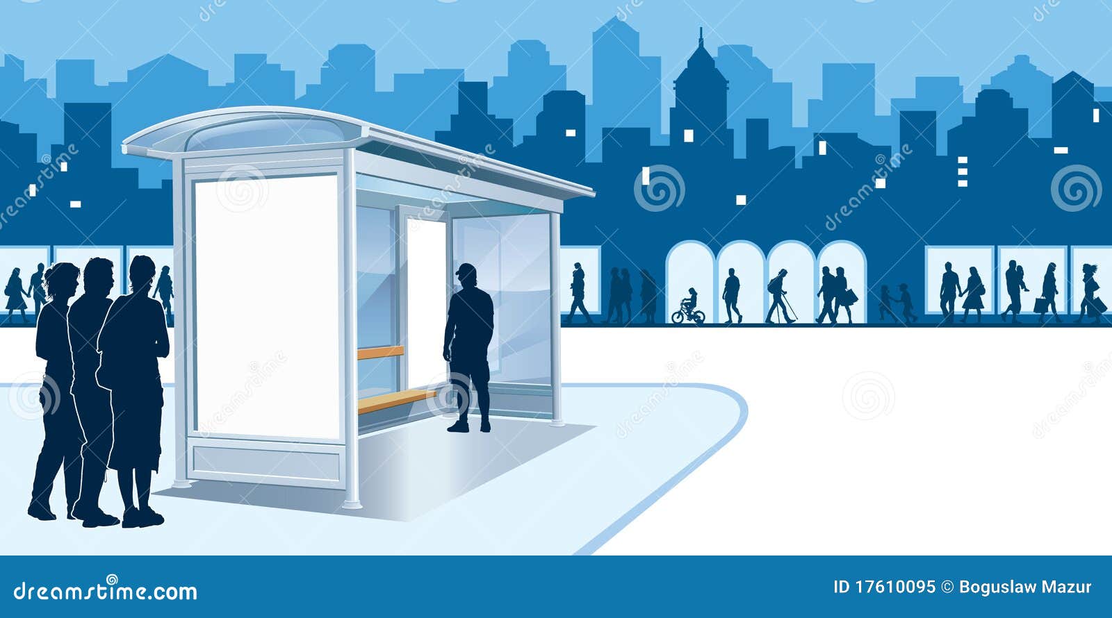 Fermata dell'autobus illustrazione vettoriale. Illustrazione di ...