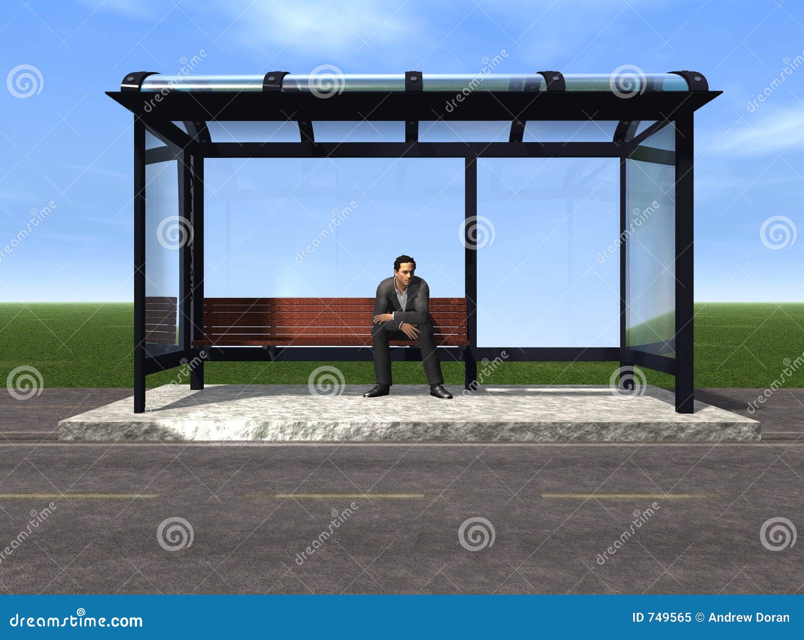 Fermata dell'autobus immagine stock. Immagine di terminale - 749565