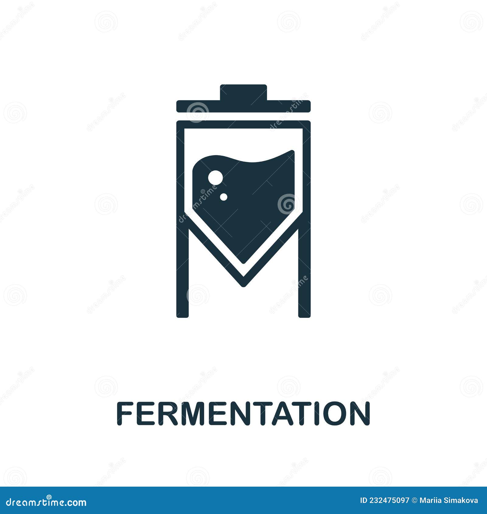 Fermentation Icon. Monochrome Sign from Bioengineering Collection ...