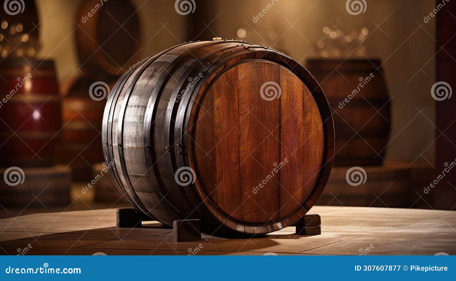 Fermentation Oak Wine Barrel Stock Illustration - Illustration of ...
