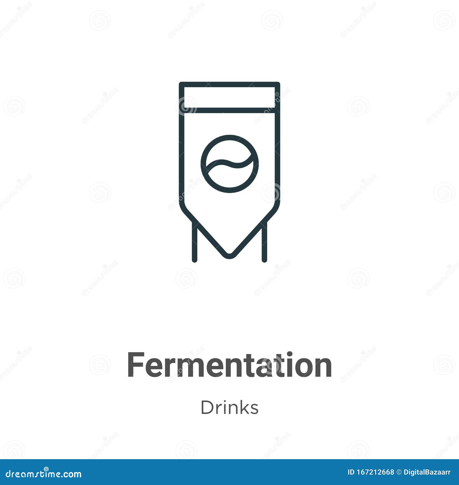 Fermentation Outline Vector Icon. Thin Line Black Fermentation Icon, Flat Vector Simple Element ...